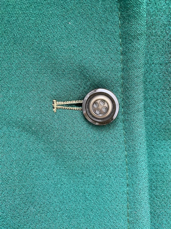 Vintage Dark Green Coat by Simpsons Canada, Fur Colla… - Gem