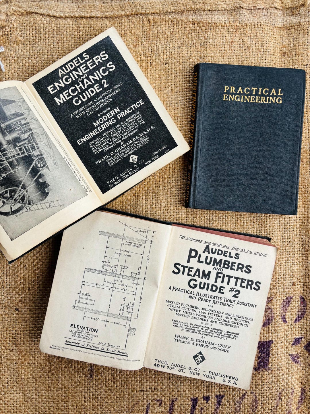 Set of 3 Vintage 1944 AUDELS Guides - Practical Engineering, Plumbers ...