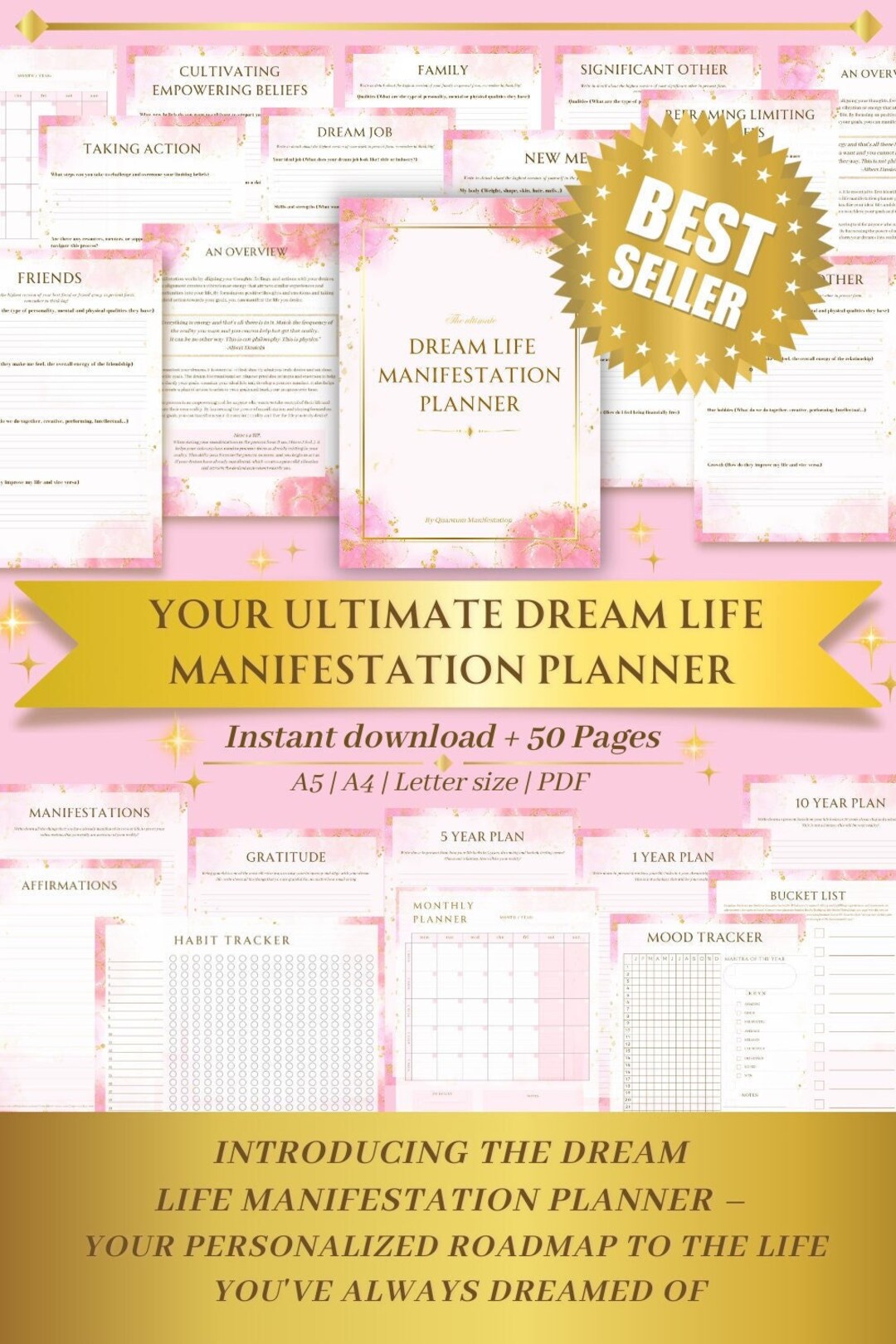 Your Ultimate Dream Life Manifestation Planner - Etsy