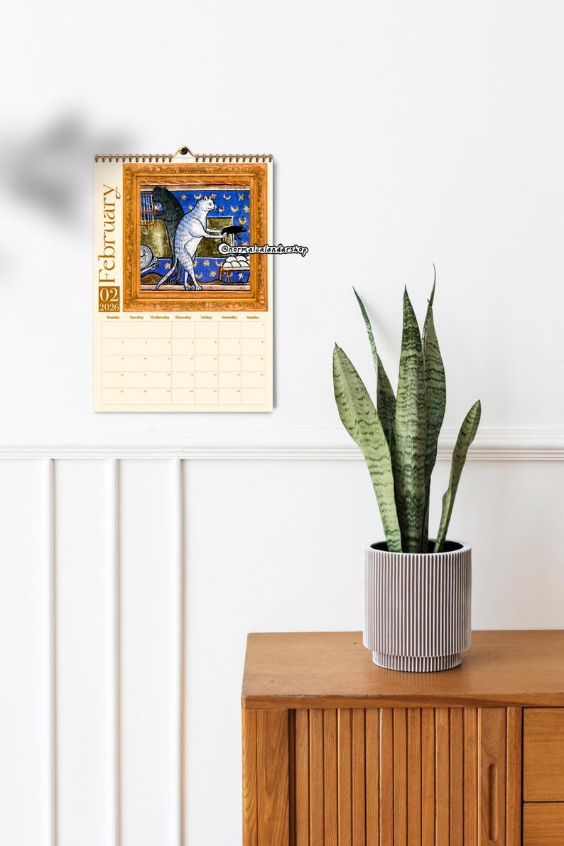 Funny Medieval Cats 2026 Wall Calendar • Weird Ugly Medieval Cats ...