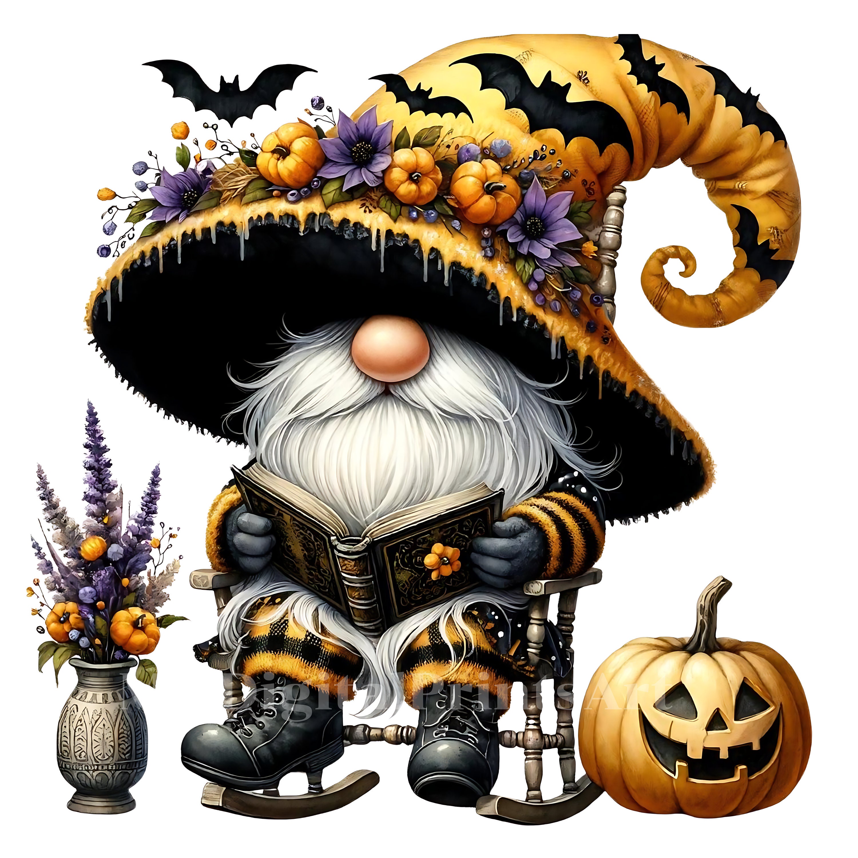 22 Halloween Gnome PNG Digital Download Cute Spooky Gnome Art for ...