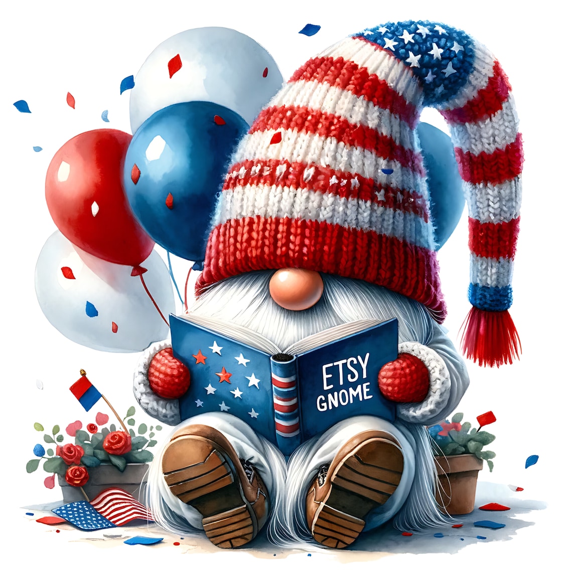 18 Patriotic Gnomes PNG Bundle | 4th of July Gnome PNG | American Flag ...
