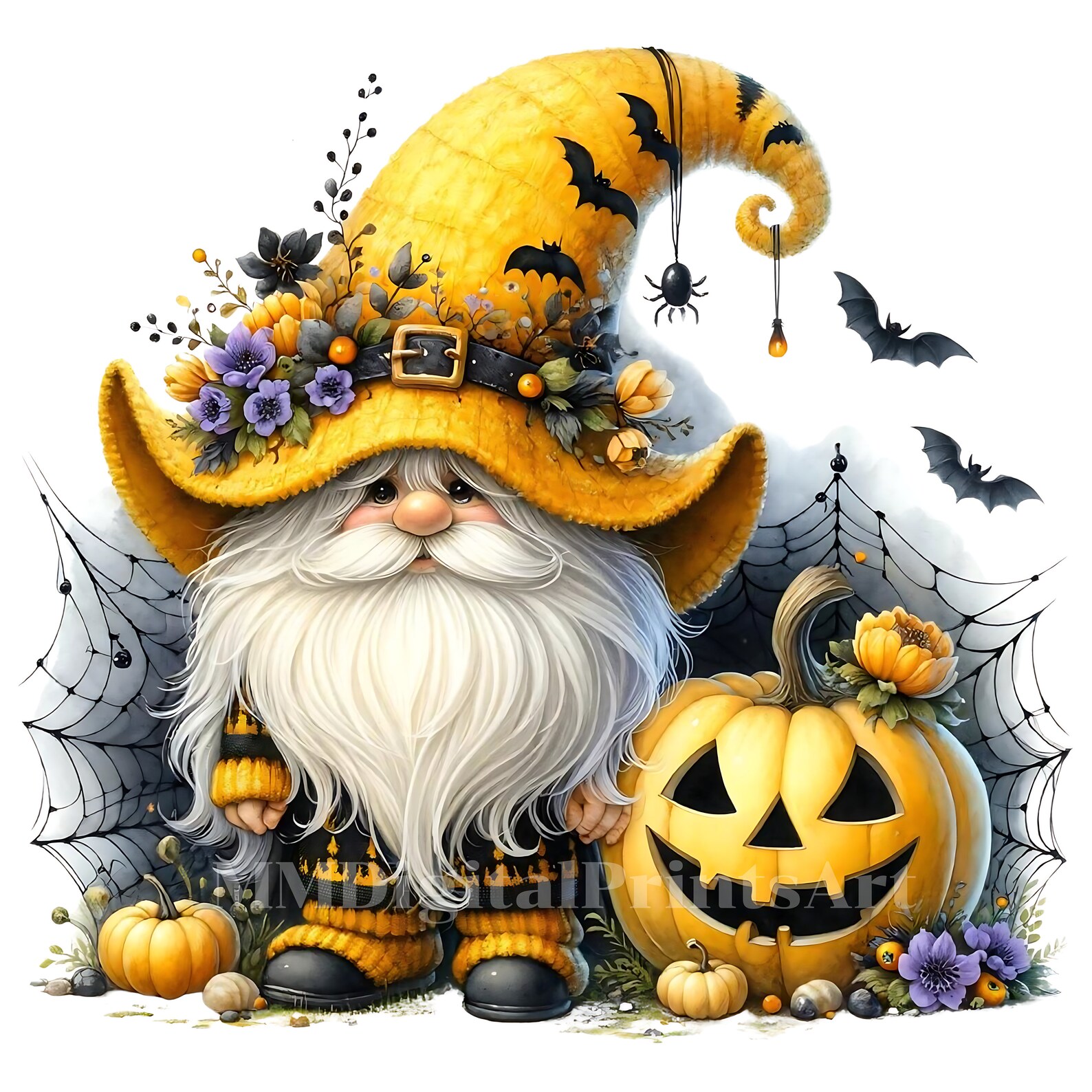 22 Halloween Gnome PNG | Digital Download | Cute Spooky Gnome Art for ...