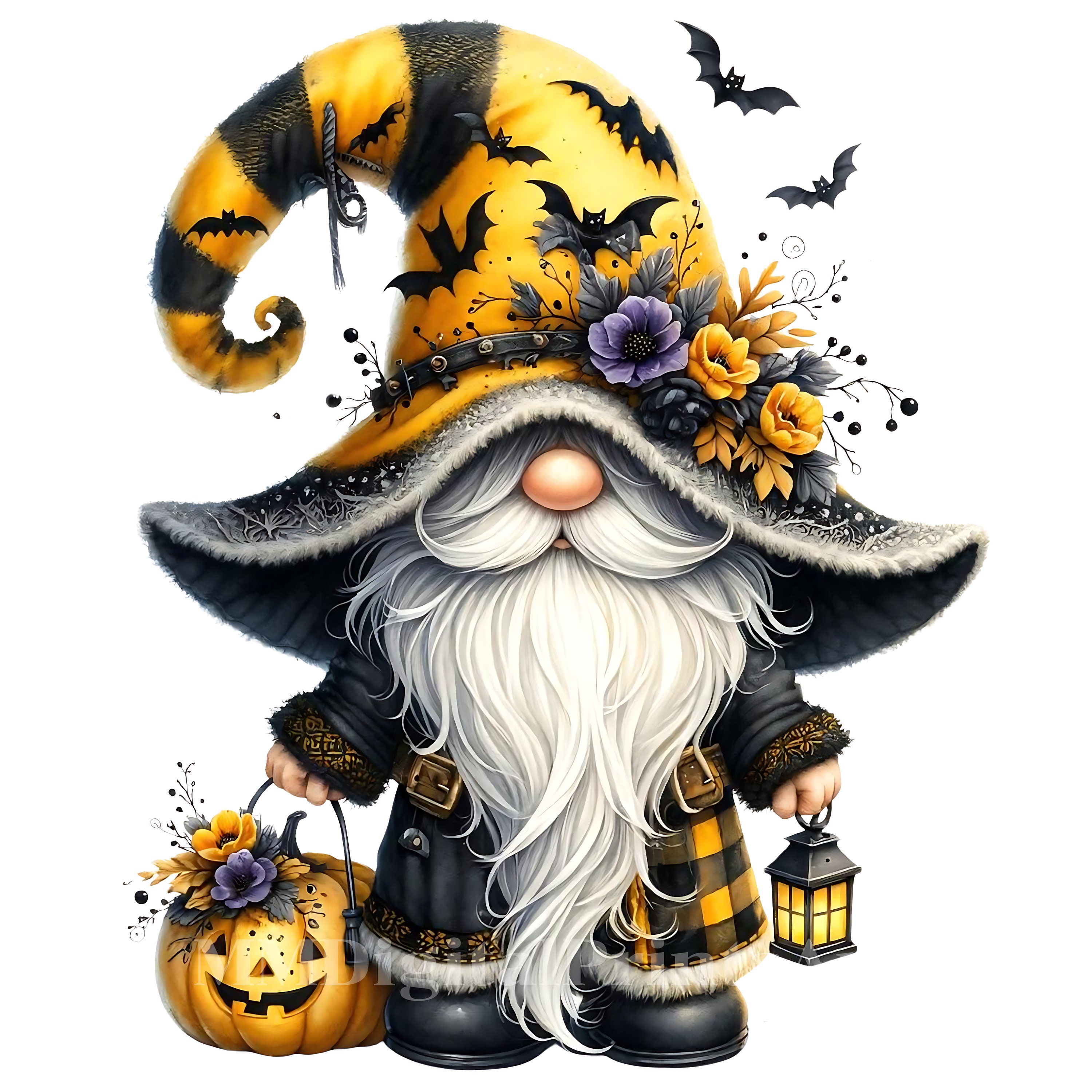 22 Halloween Gnome PNG Digital Download Cute Spooky Gnome Art for ...