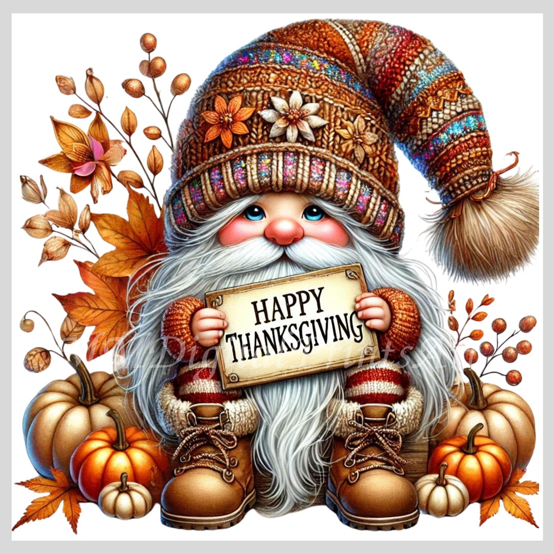 Fall Gnomes PNG Bundle | Happy Thanksgiving Gnome Clipart | Autumn ...
