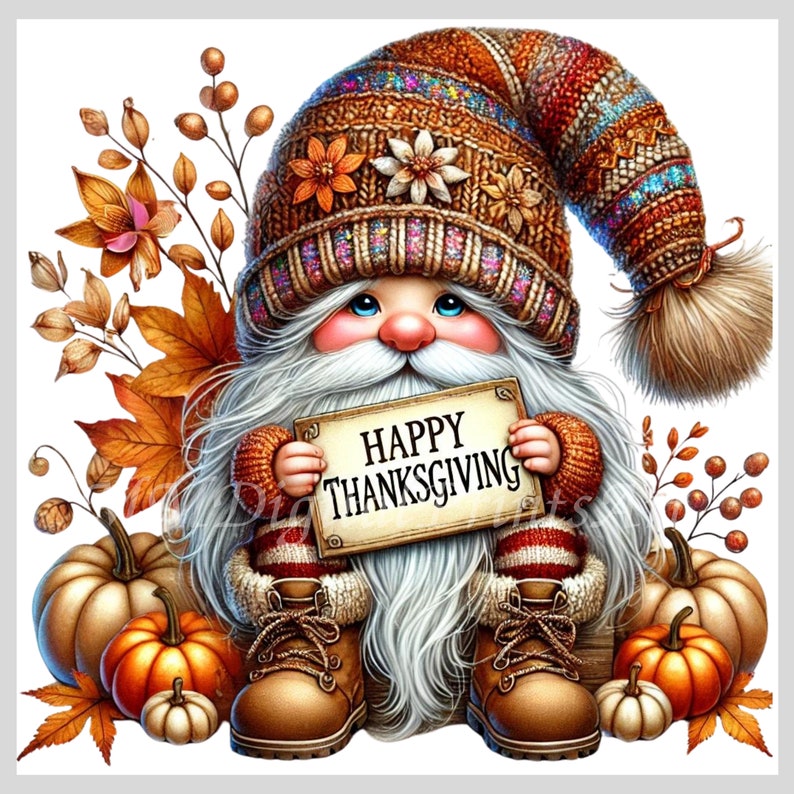 Fall Gnomes PNG Bundle | Happy Thanksgiving Gnome Clipart | Autumn ...