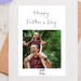 Personalized Fathers Day Photo Card,editable Digital Template, Minimal ...
