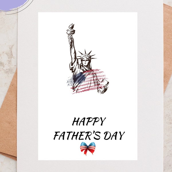 Personalized Fathers Day Photo Card,editable Digital Template, Minimal ...
