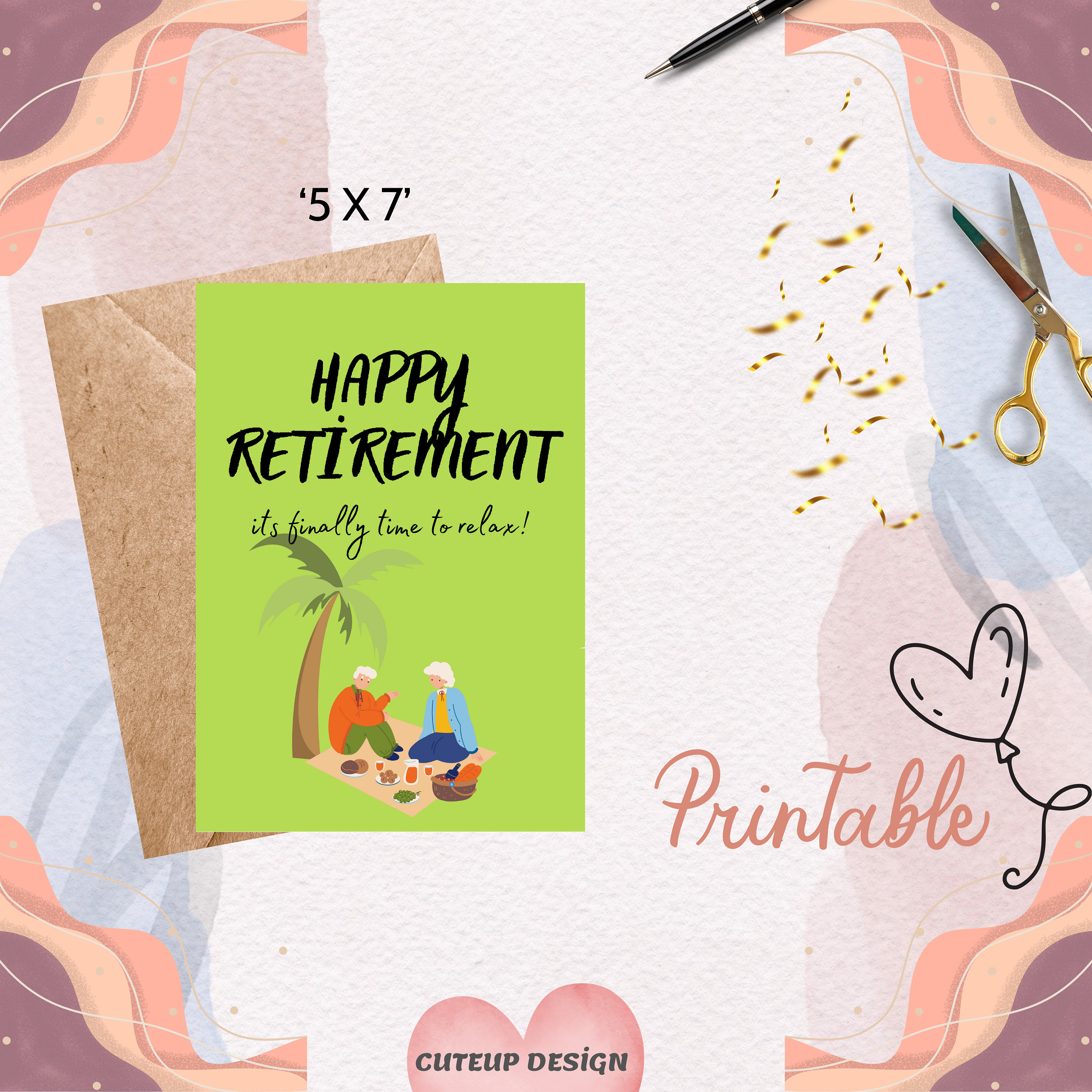 Printable Happy Retirement Card, Happy Retirement Greeting Card ...