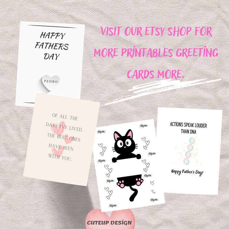Editable Father's Day Card Happy Father's Day Photo Card for Dad With ...