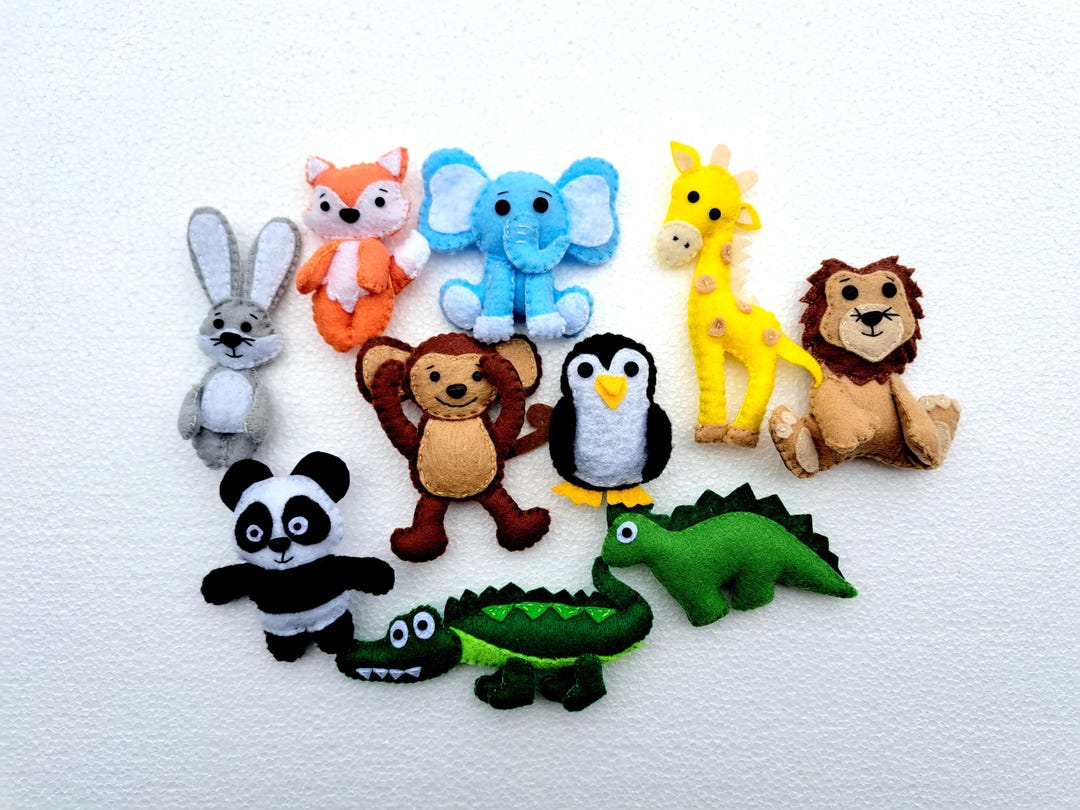 Small Felt Animals. Toddler Learning Animal. Adorable Mini Toy. Tiny ...