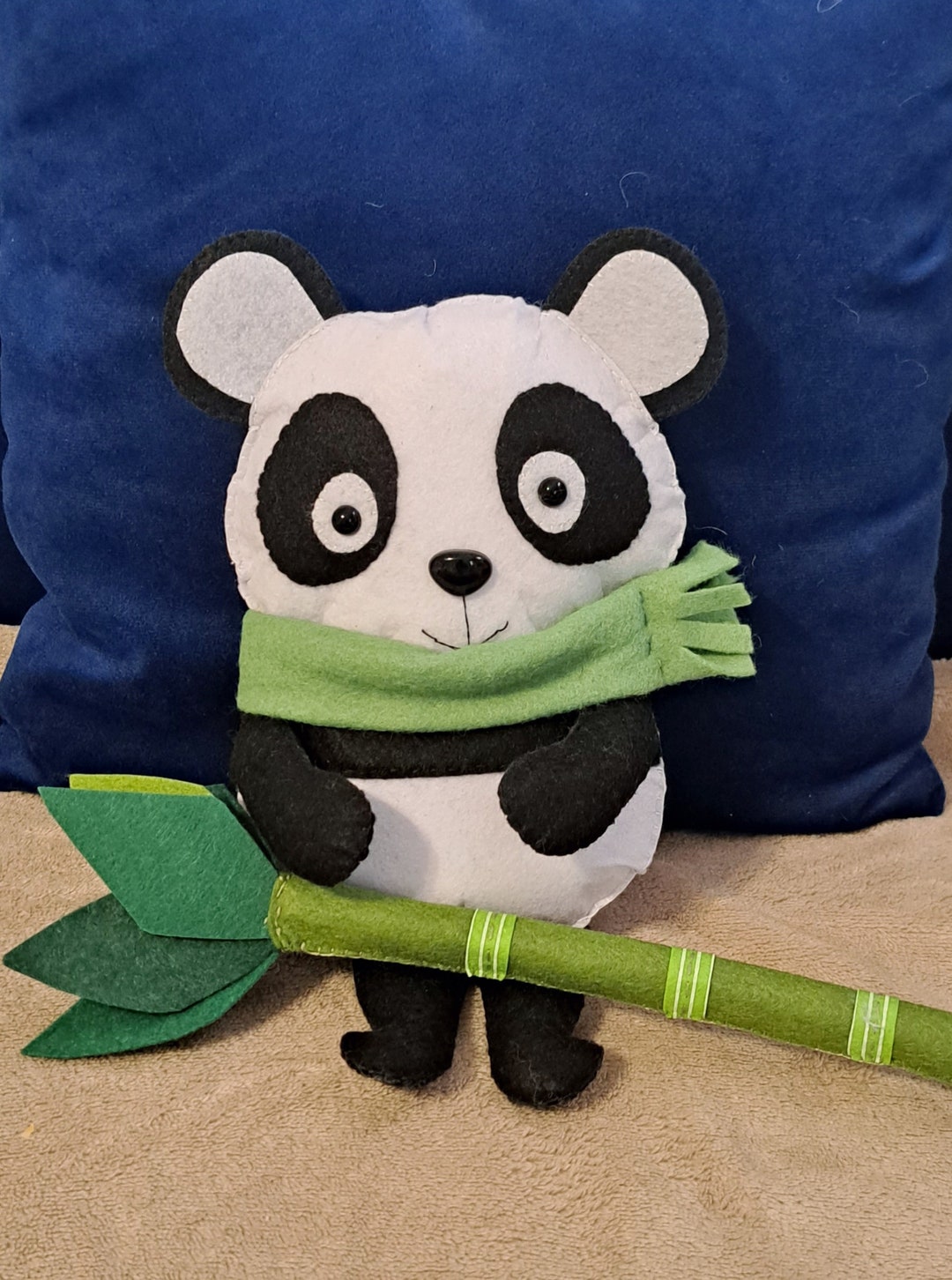 Felt Panda Toy Safari Animal Panda and Bamboo Birthday Children's Gift ...
