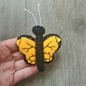 Handmade Felt Mini Bugs, Felt Bug Collection Butterfly, Bee, Fly ...