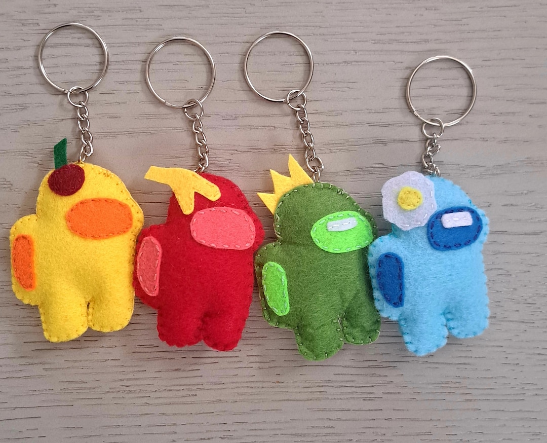 Handmade Among Us Keychain, Popular Game Gift, Felt Key Holder - Etsy