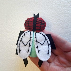 Handmade Felt Mini Bugs, Felt Bug Collection Butterfly, Bee, Fly ...