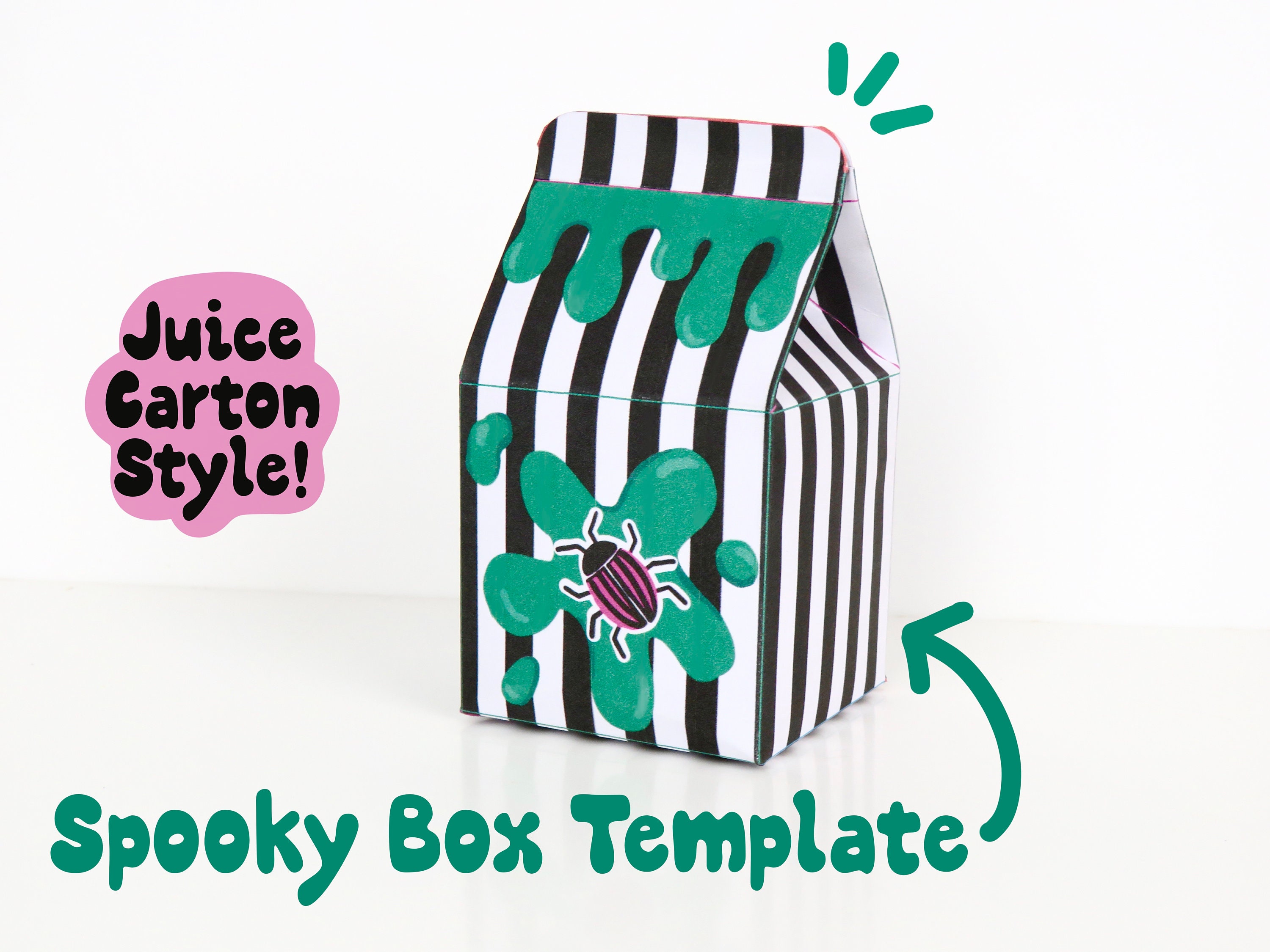 Halloween Carton Printable DIY Gift Box Template, Candy Party Bags ...