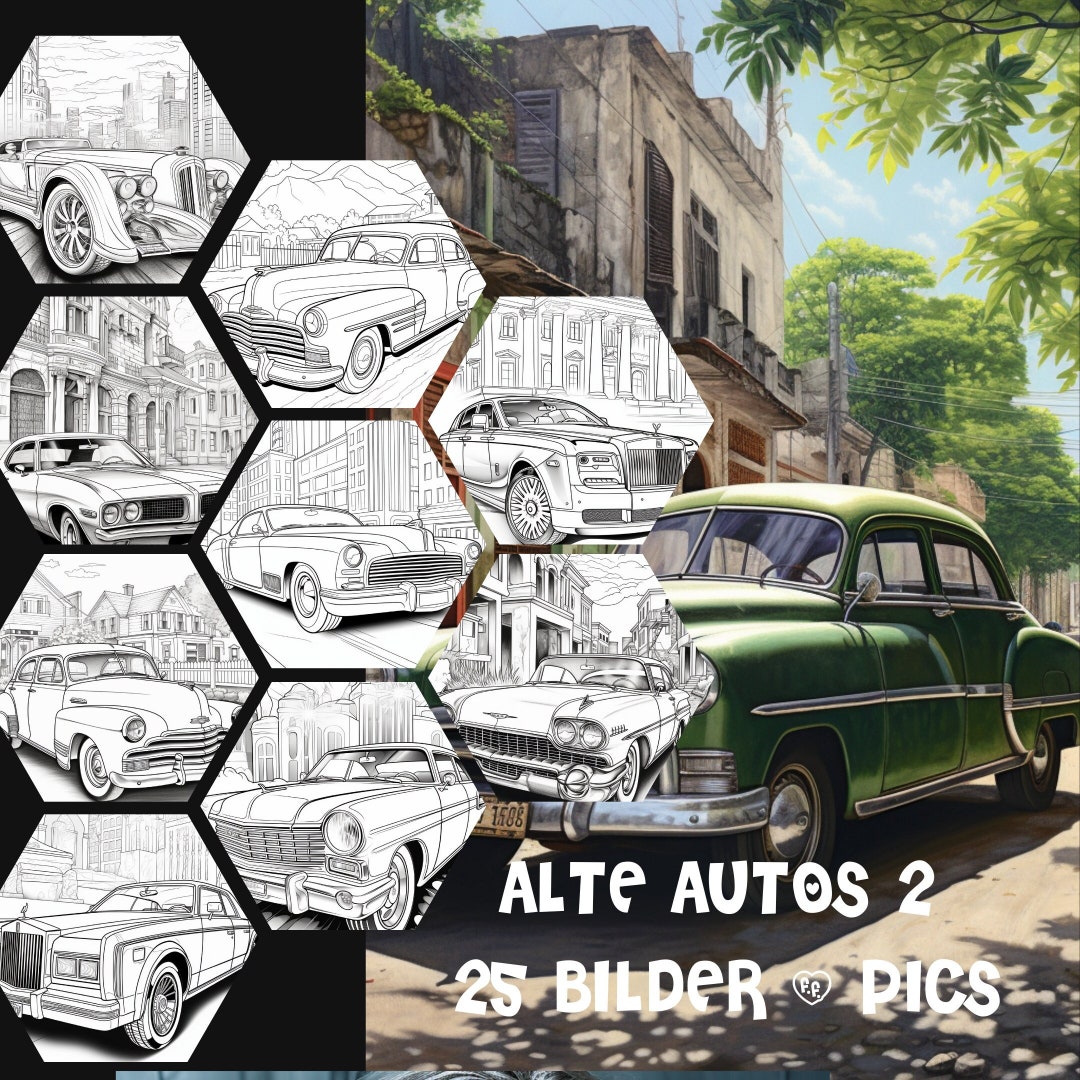 Old Cars 2 Old Cars 2, 25 Coloring Pages, Coloring Book, Coloring Book ...
