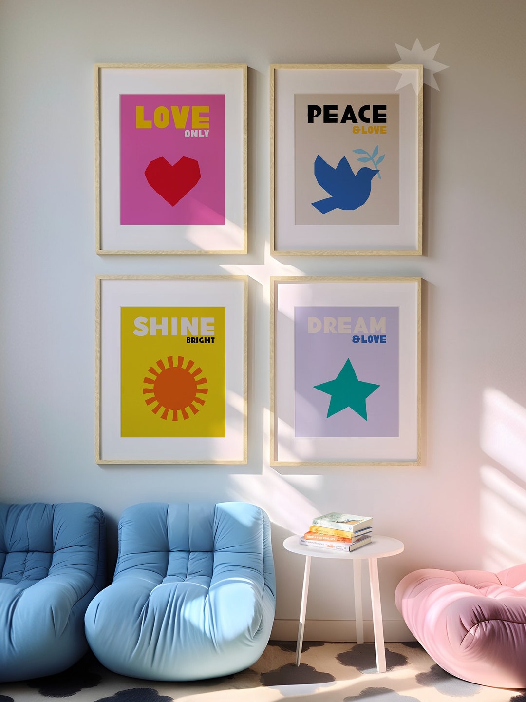 Set of 4 Gallery Wall Colorful Printable Wall Art Assouline Maximalist ...