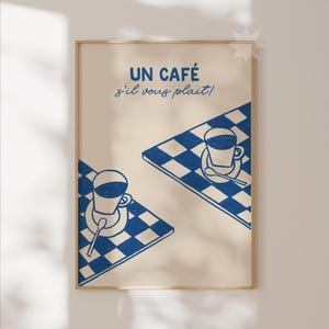 Coffee Cafe Print | French Paris Cafe Poster | Retro Kitchen Wall Art ...