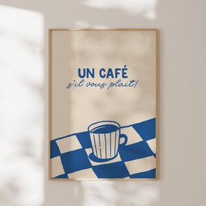 Coffee Cafe Print | French Paris Cafe Poster | Retro Kitchen Wall Art ...