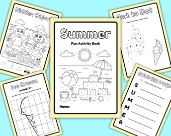 Summer Kids Activity Book, Activities for Kids, Packet for Children, Summer Activities for Kids ...