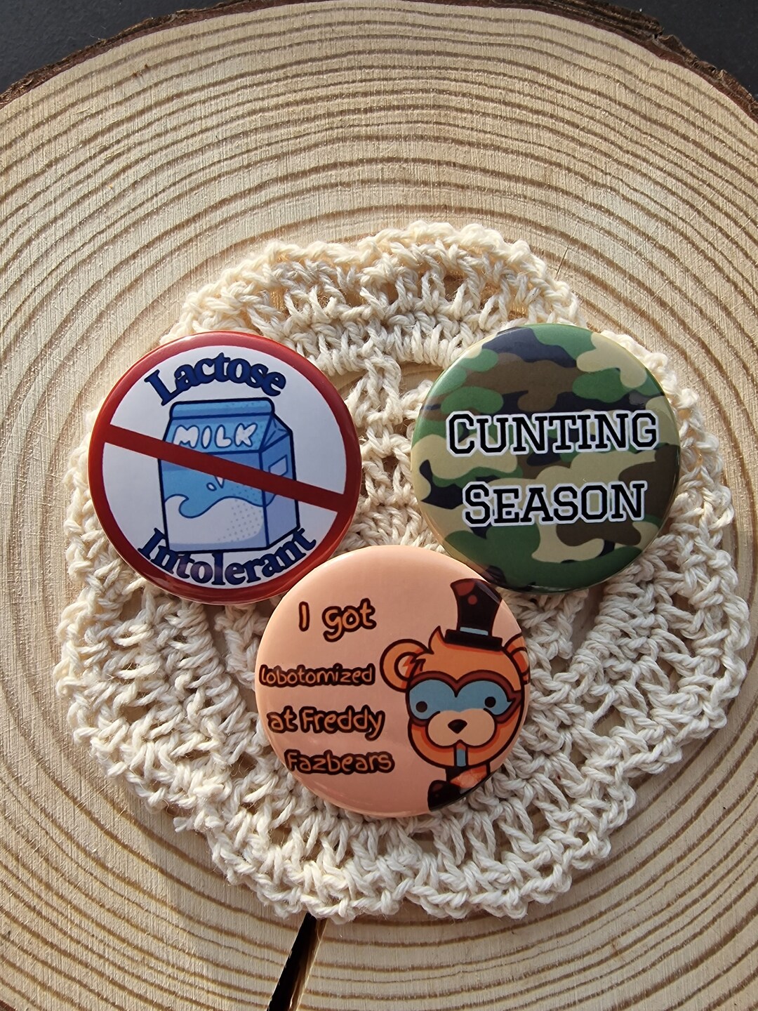 Silly Funny Buttons Freddy Fazbear - Etsy