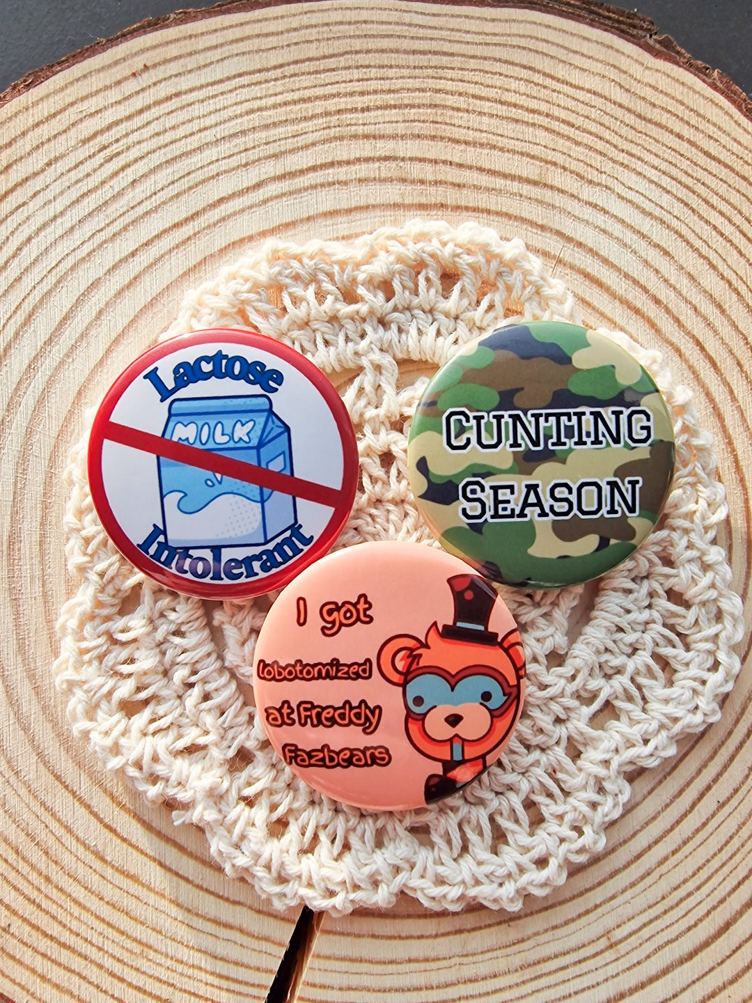 Silly Funny Buttons | Freddy Fazbear - Etsy