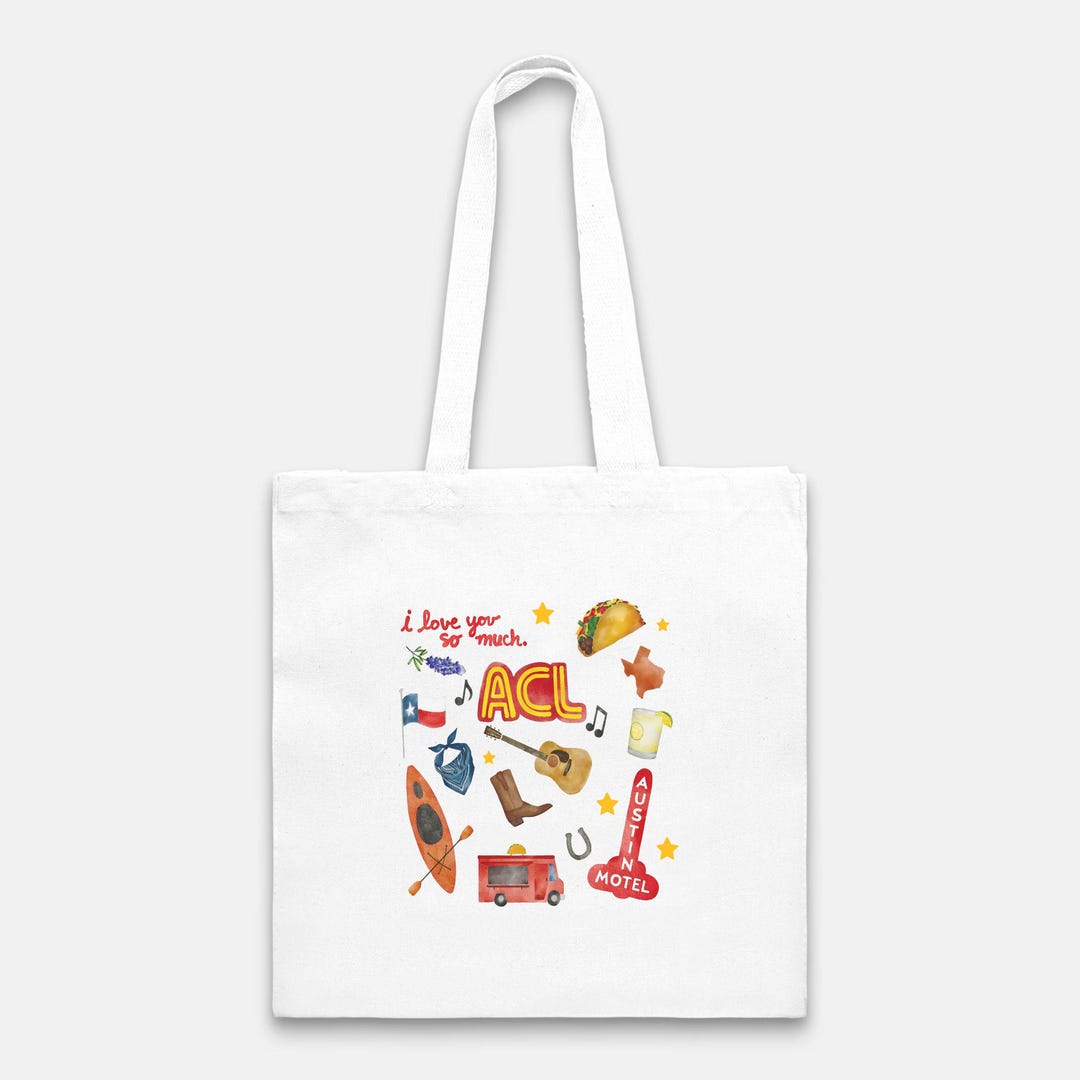 Austin ACL Fest Heavy Duty Canvas Tote Bag Stylish Music Festival ...