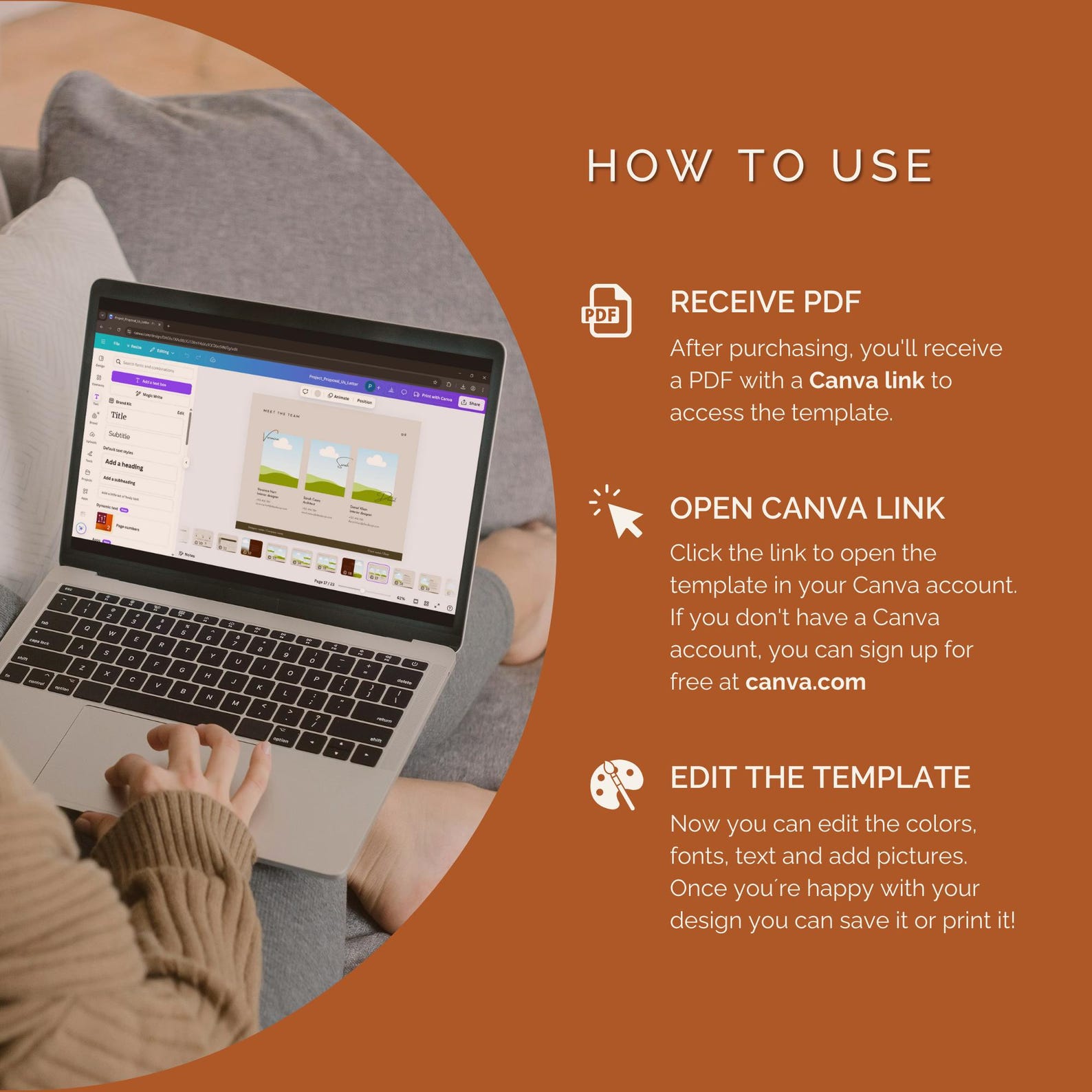 Canva Project Proposal Template: Interior Design & Creatives (instant ...