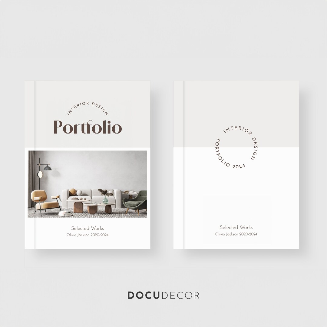 Interior Design Portfolio in Book Format, Adobe Indesign Template ...
