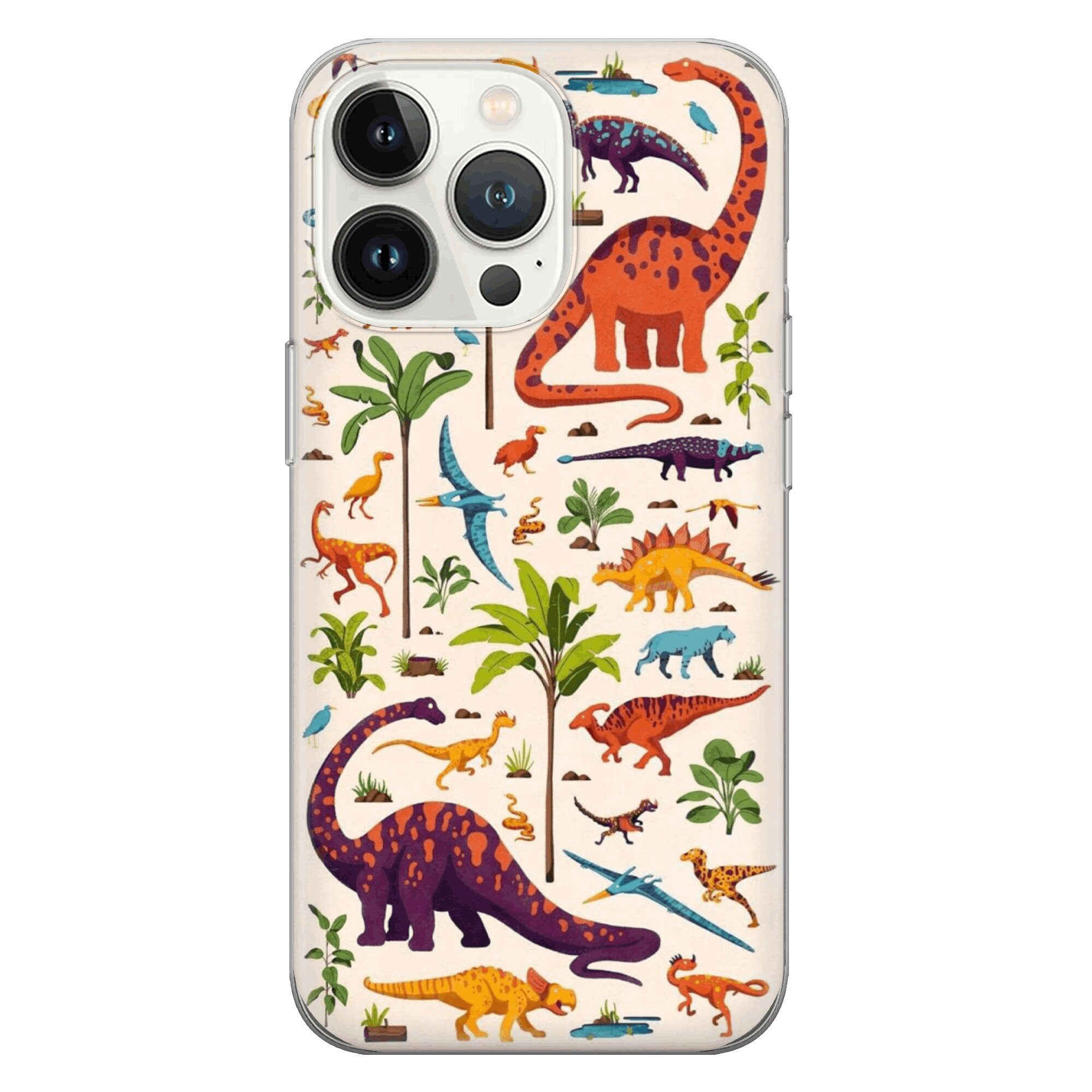 Dino Dinosaur Phone Case for iPhone 15 Pro 14 13 12 11 Xr Fits Samsung ...
