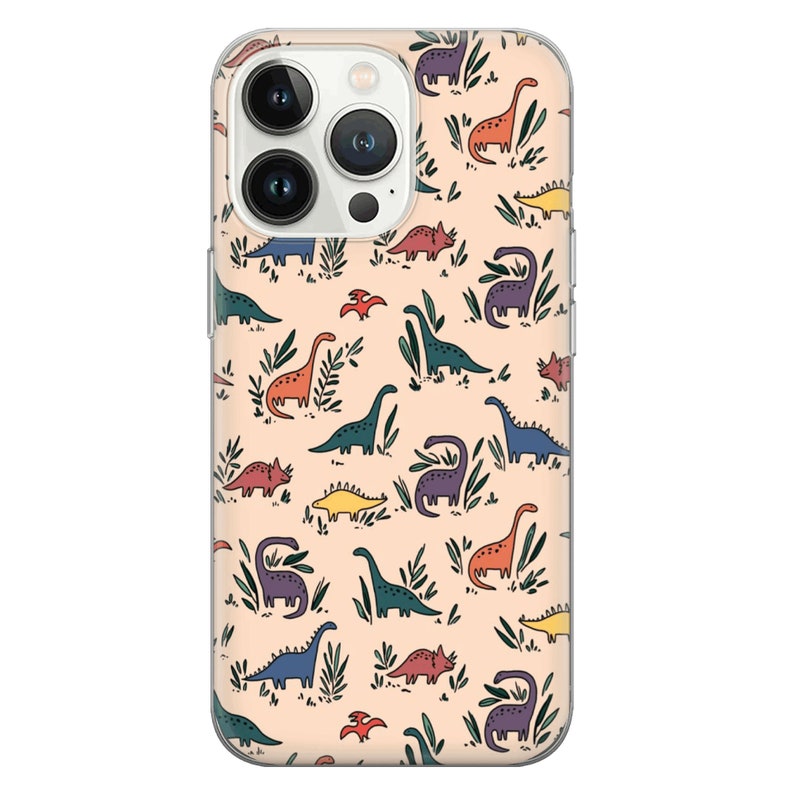 Dino Dinosaur Phone Case for iPhone 15 Pro 14 13 12 11 Xr Fits Samsung ...