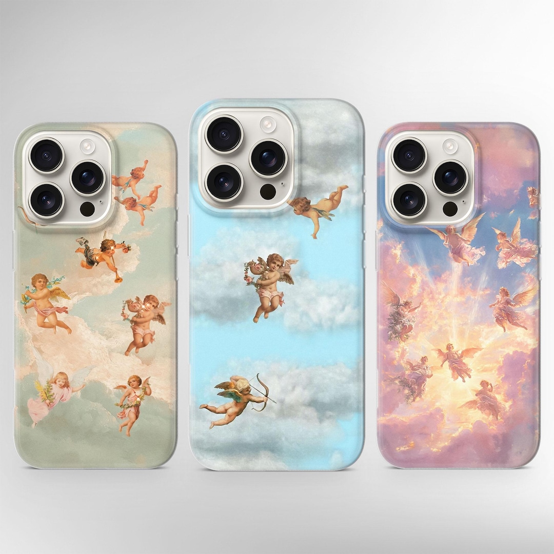 Cherub Angel Phone Case Renaissance Art Cover for iPhone 16 Pro Max ...
