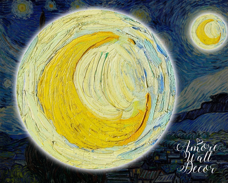 Vincent Van Gogh the Starry Night 1889 High Definition - Etsy