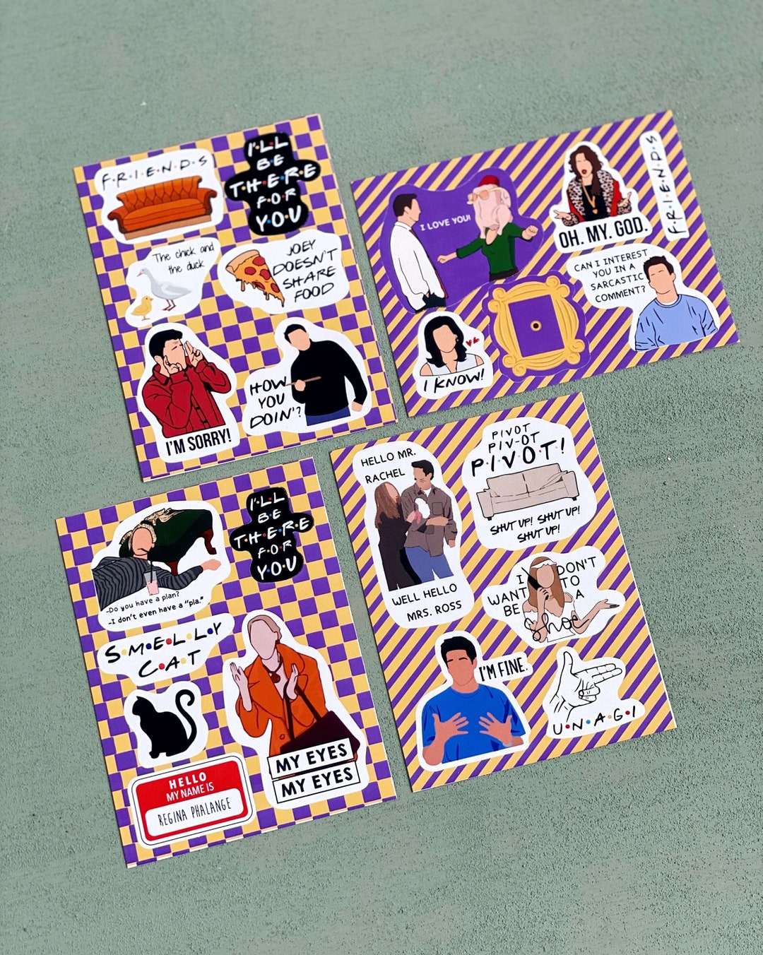 Friends TV Series Sticker Set 4 Sheets of Friendship-packed - Etsy