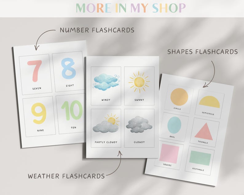 Printable Flashcards,color Flashcards,flashcards,montessori Cards ...