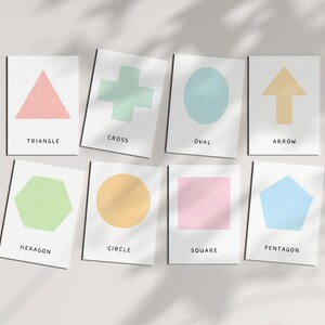 Printable Flashcards,shapes Flashcards,flashcards,montessori Cards ...