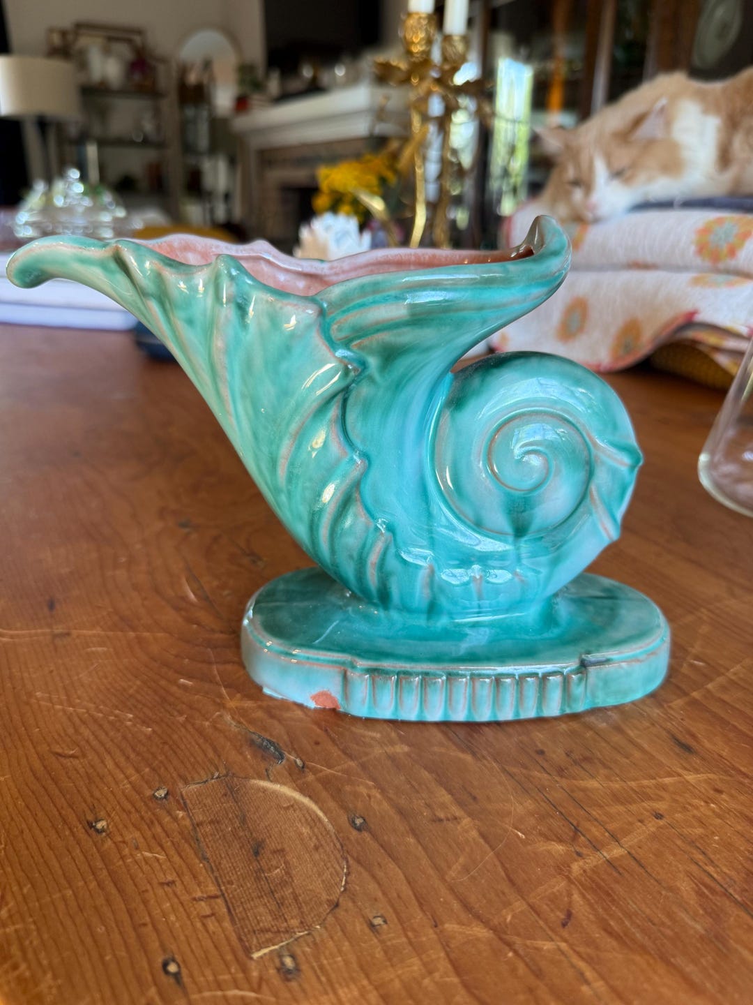 Vintage Stangl Pottery 2056 Scrolled Horn Nautilus Vase - Etsy