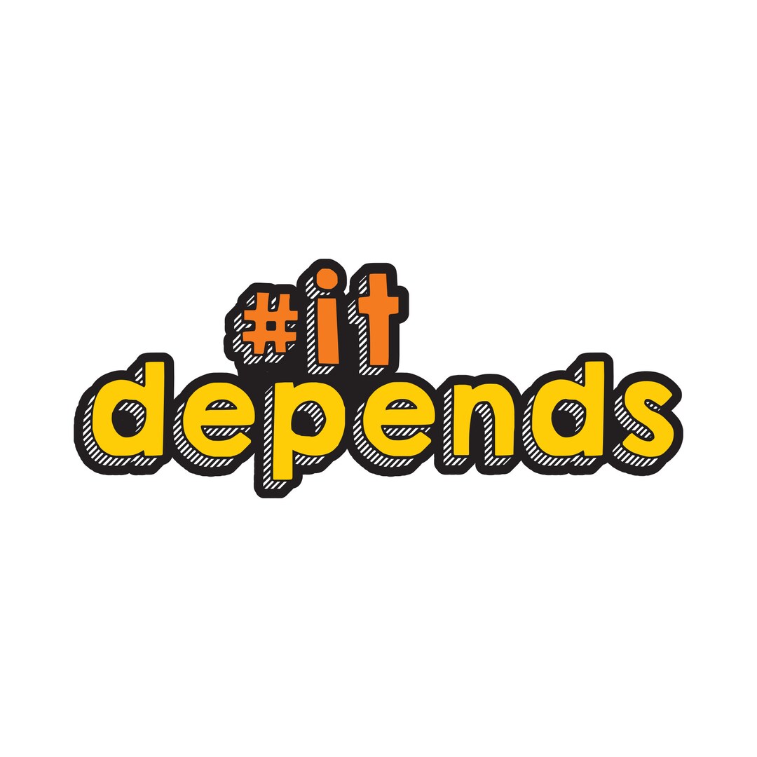 Hashtag It Depends Digital Marketing Die Cut Sticker - Etsy