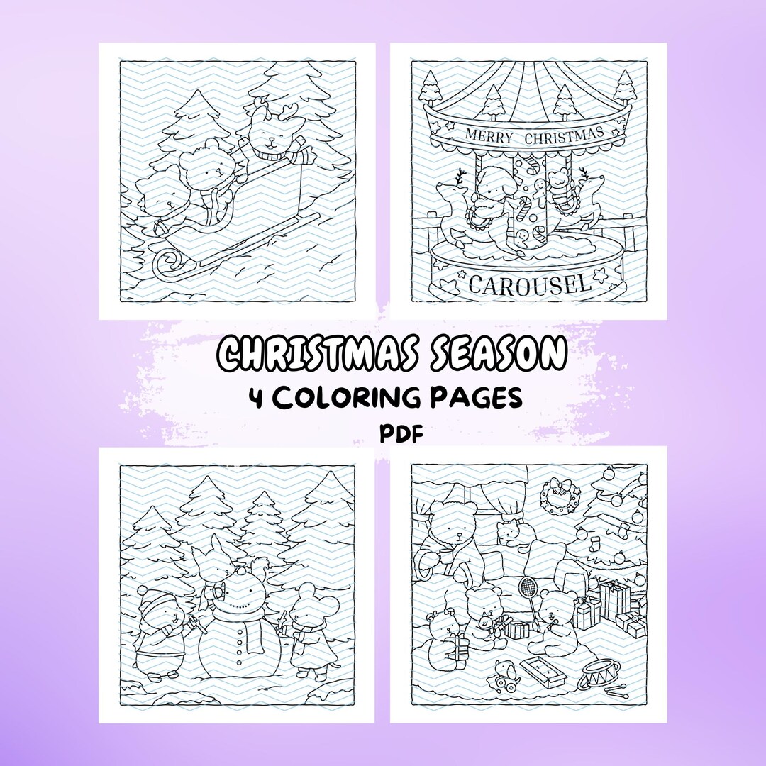 Christmas Coloring Pages, Cute Animals, Christmas Coloring, Cute ...