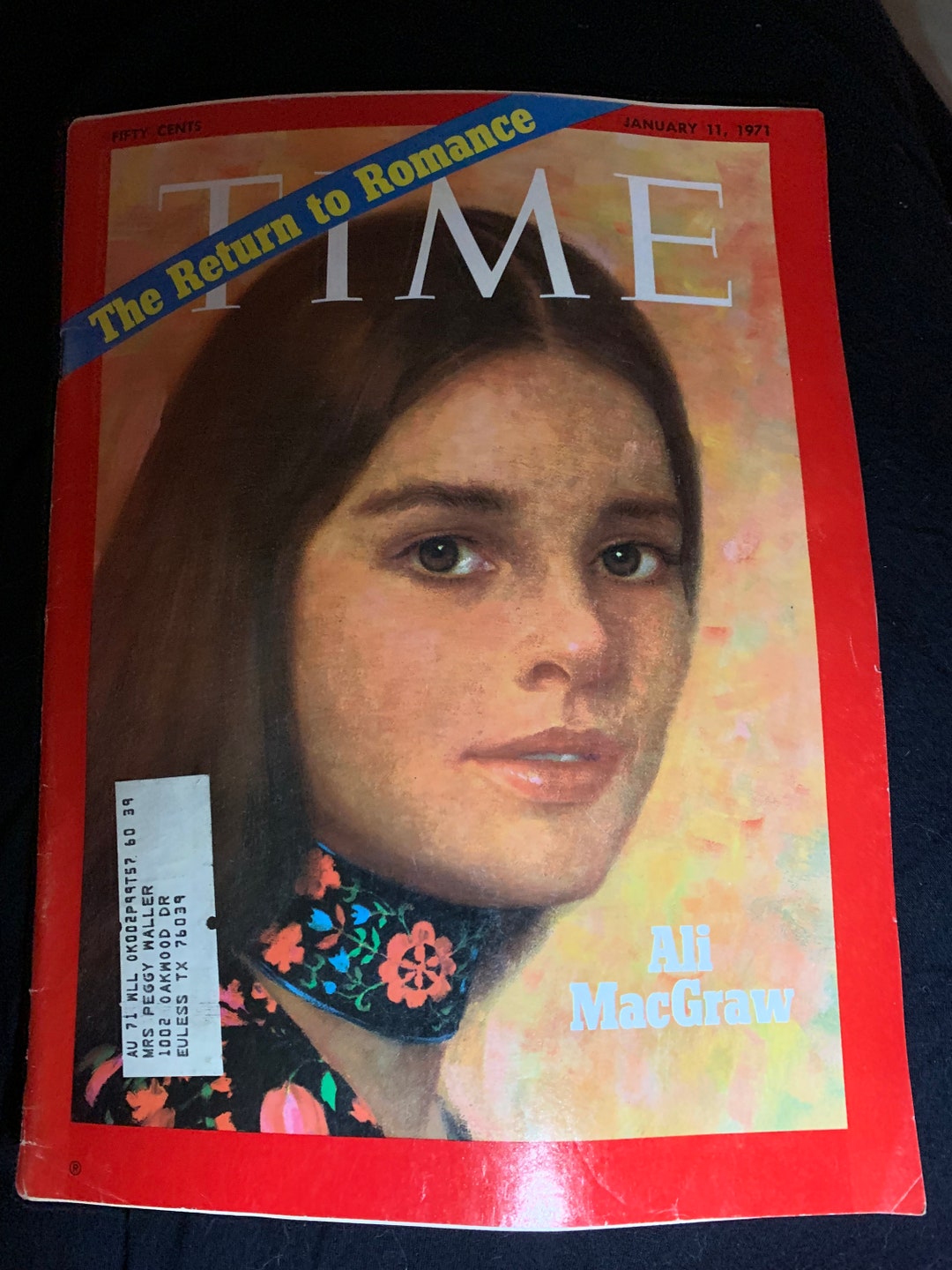 TIME Magazine Ali Macgraw 1971 - Etsy