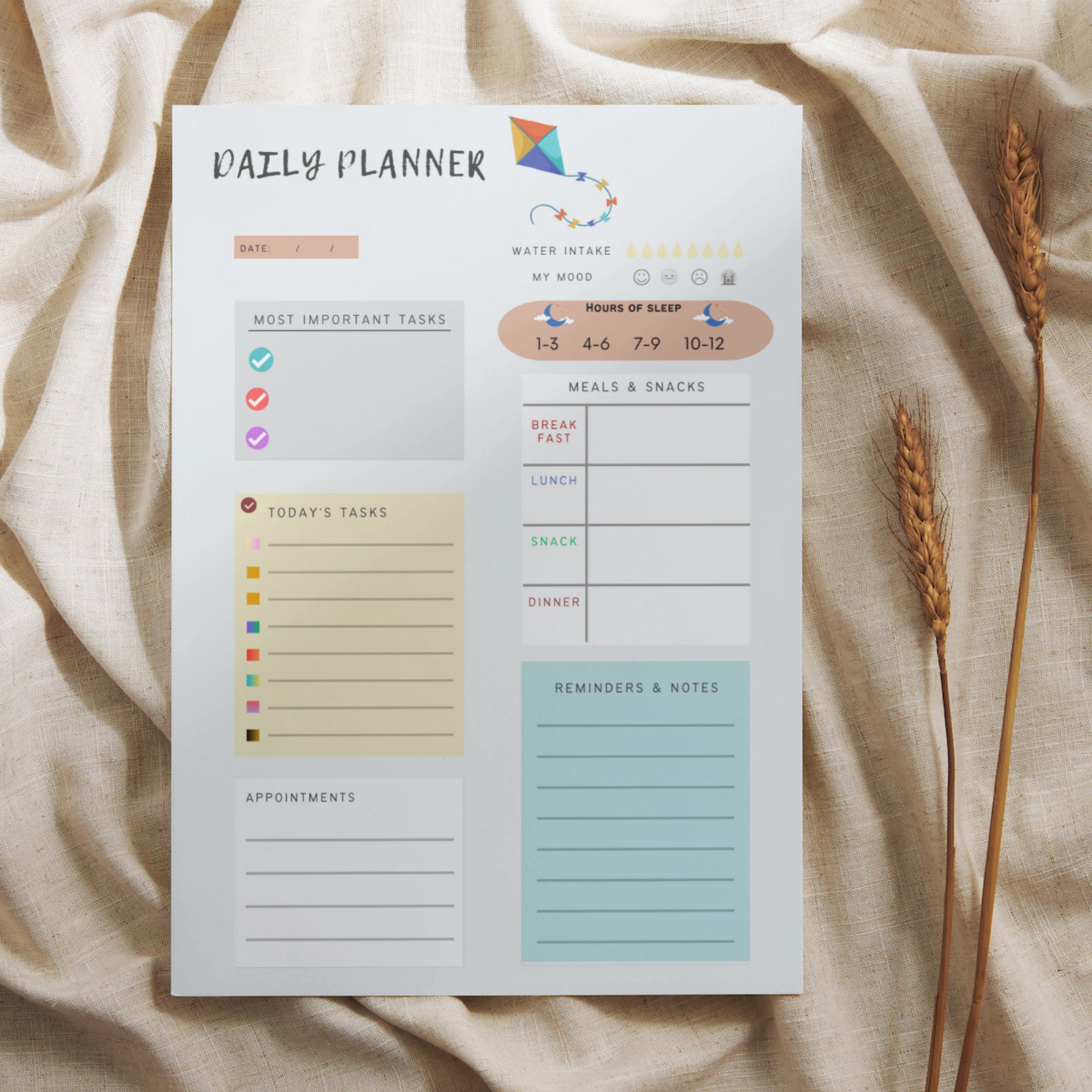 ADHD Daily Planner Printable Focus Planner Printable Planner Pages ADHD ...