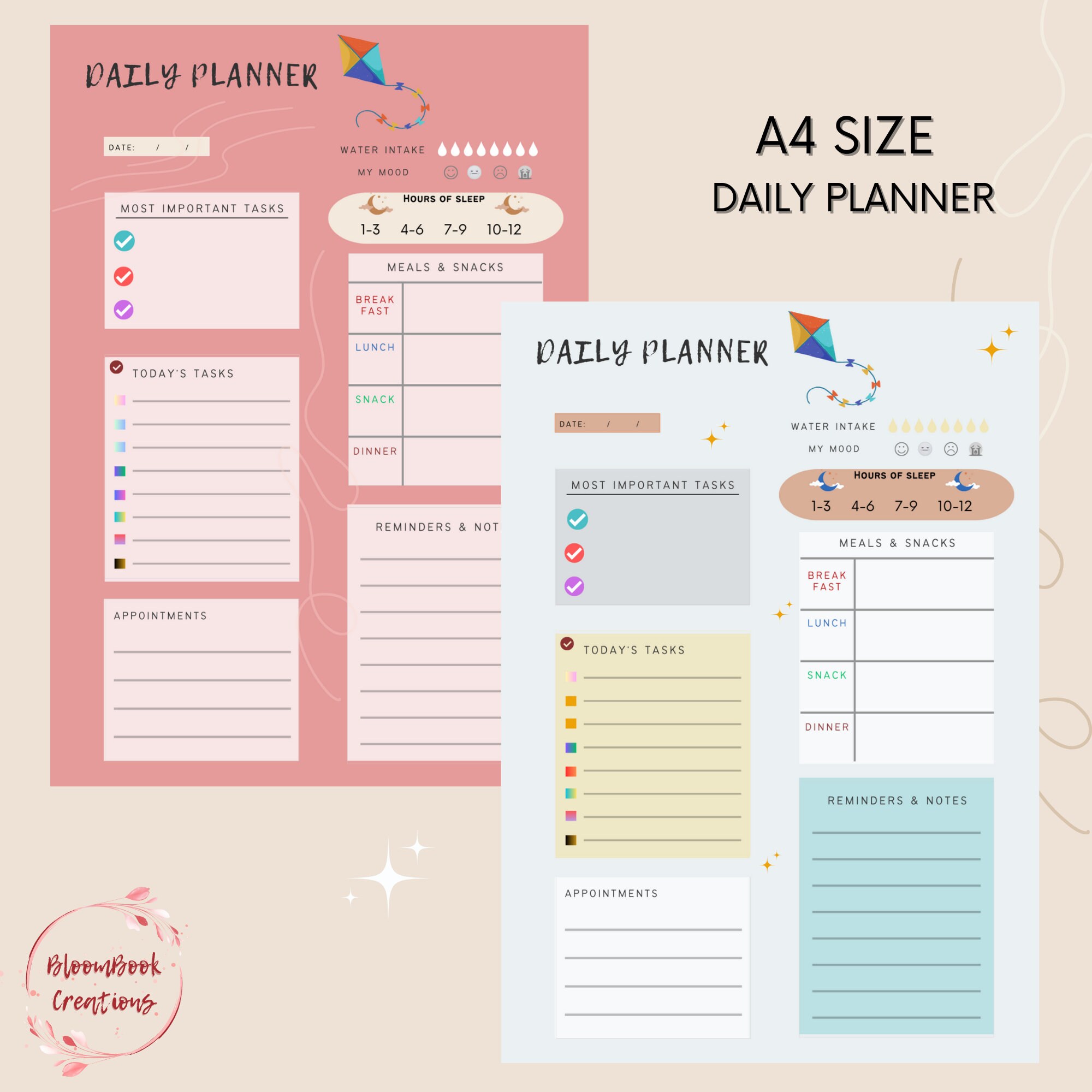 ADHD Daily Planner Printable Focus Planner Printable Planner Pages ADHD ...