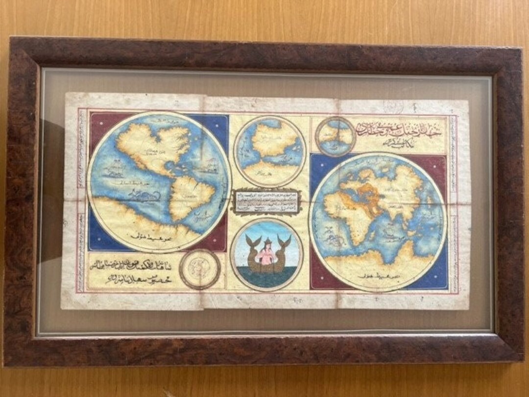 Ottoman Miniature World Map - Etsy