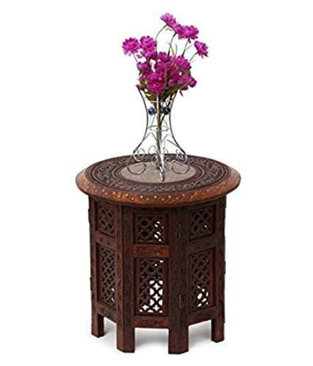 Wooden Sheesham Stool for Living Room Folding Stool Table for Bedroom ...