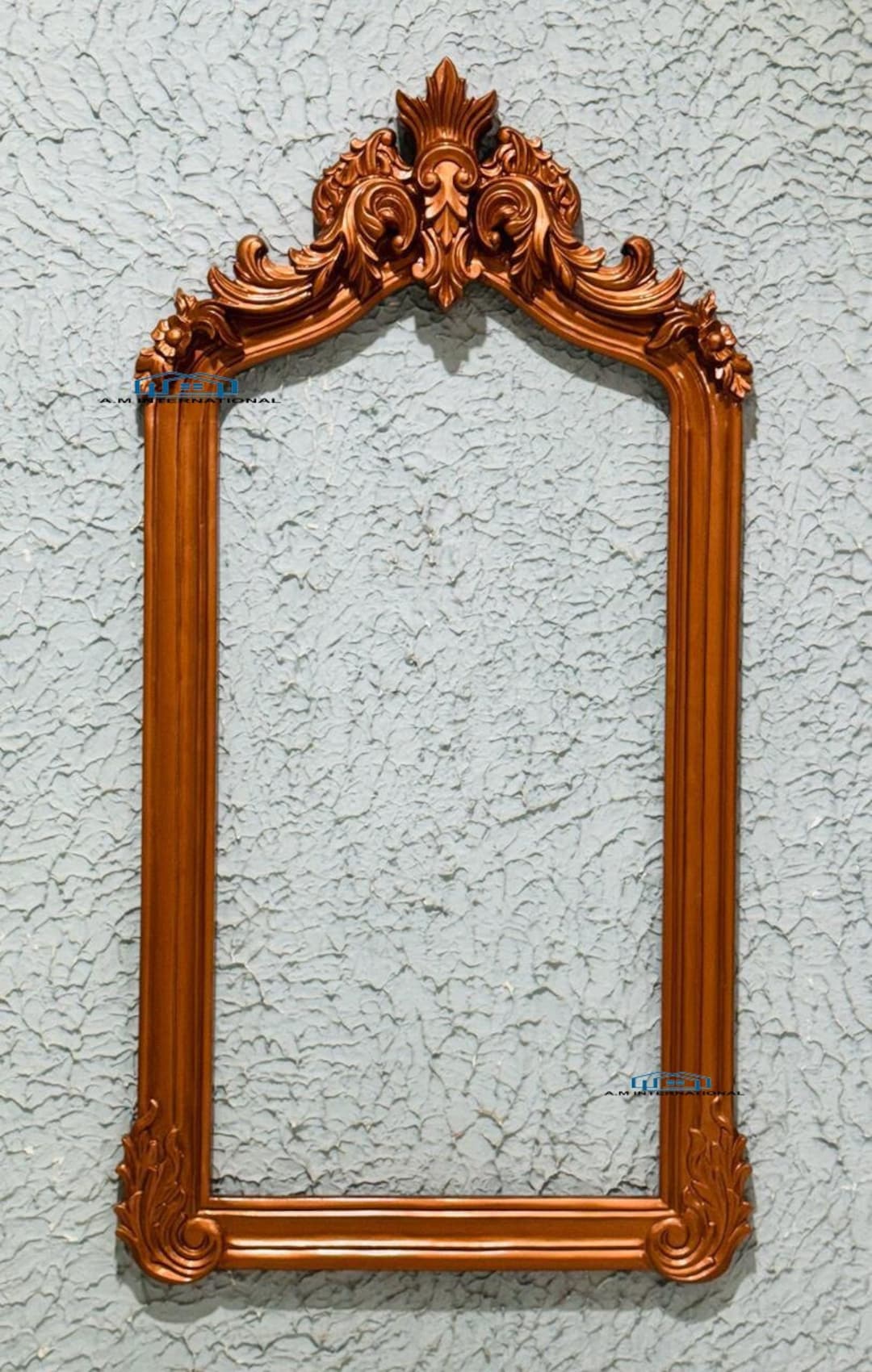 A.M INTERNATIONAL Wooden Carved Wall Mirror Frame Wall Hanging Mirror ...