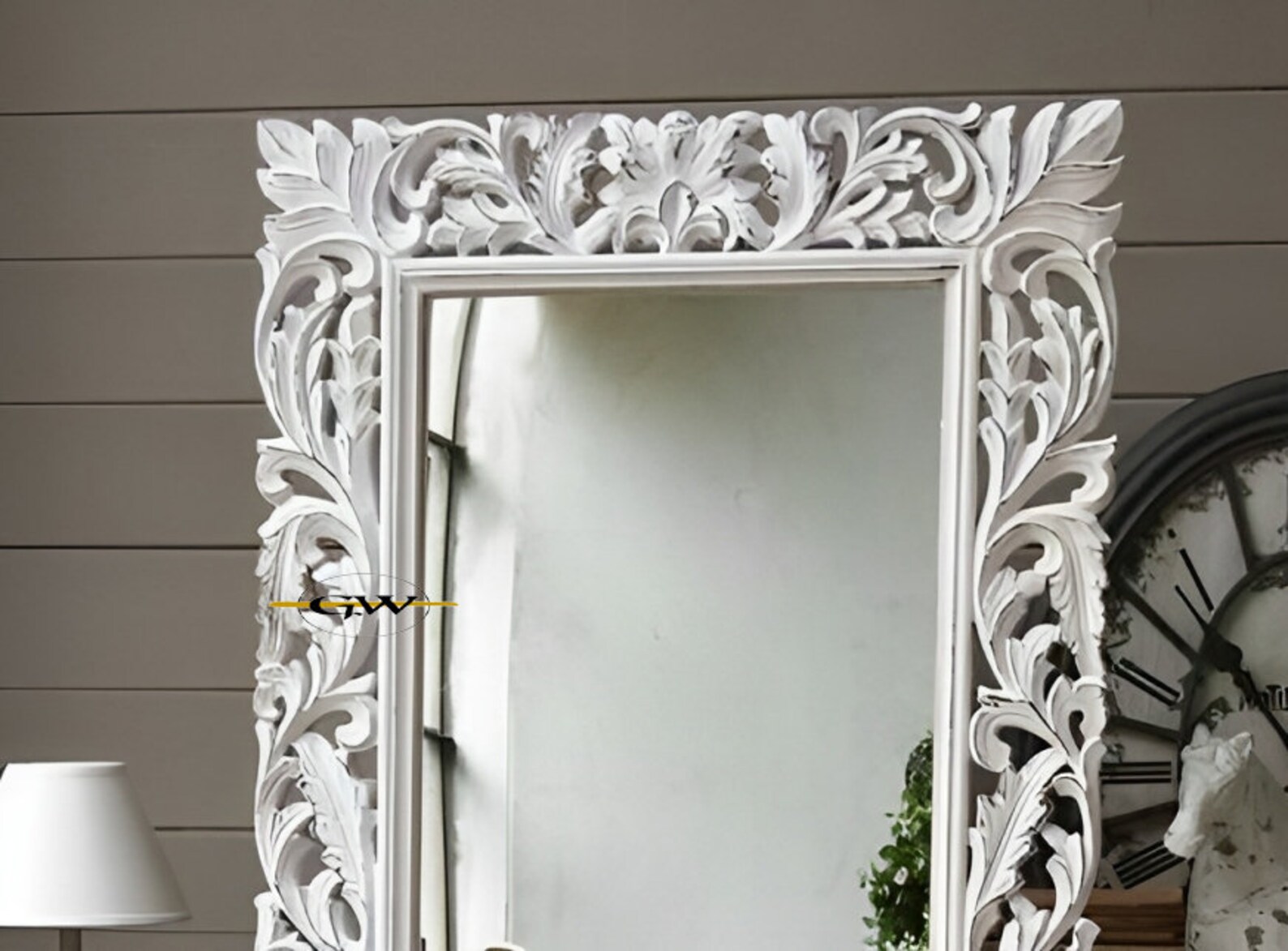 WOODEN Hand Crafted Wall Mirror Frame in Solid Mango Wood for - Etsy