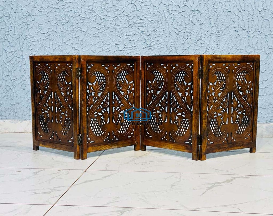 Free Standing Wooden Folding Safety Gates for Staircase & - Etsy