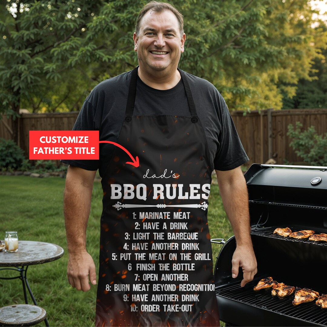 Personalized Apron for Him Gift for Dad Custom Apron Fathers Day Apron ...