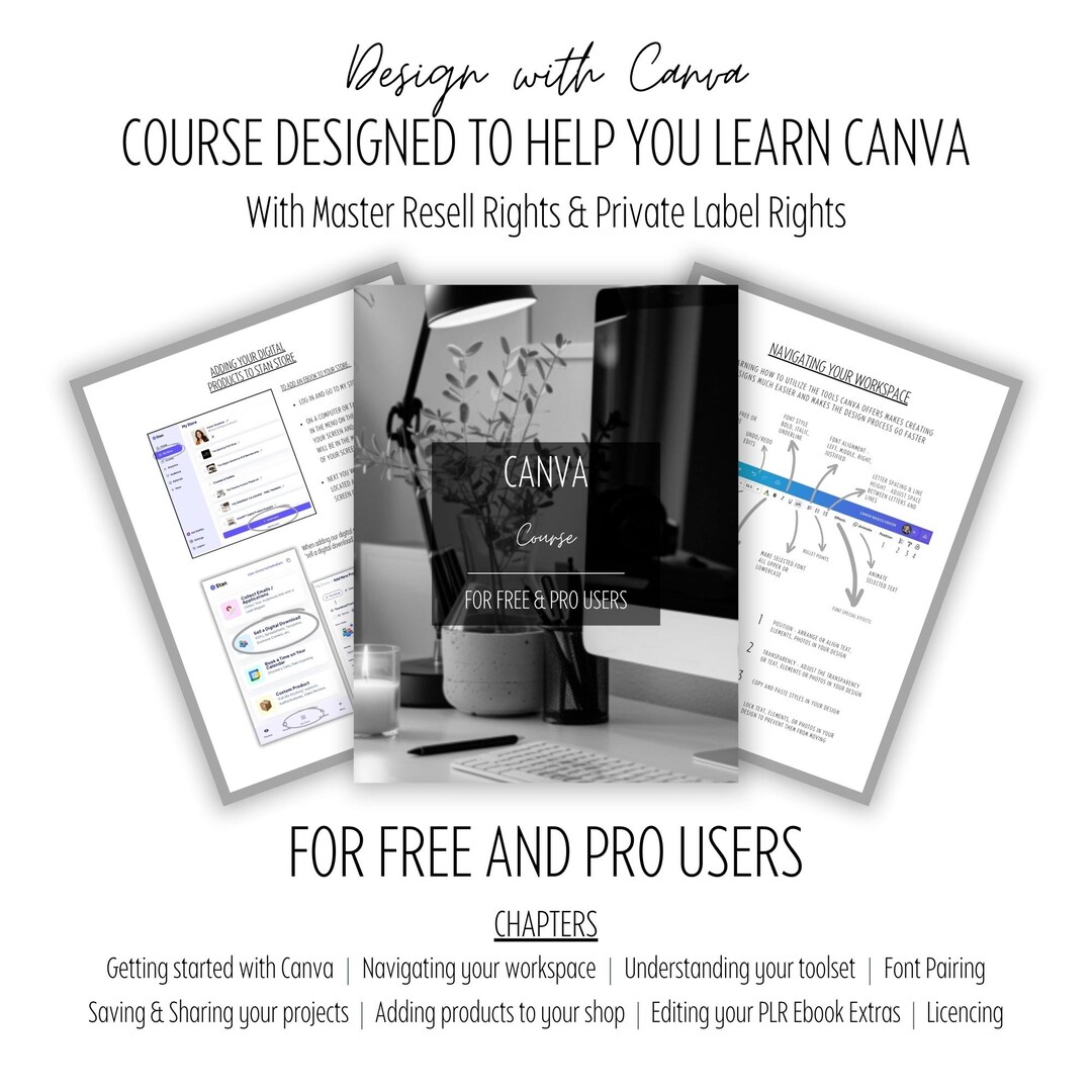 Canva Crash Course 21-page Beginner Guide Learn Design, Font Pairing ...